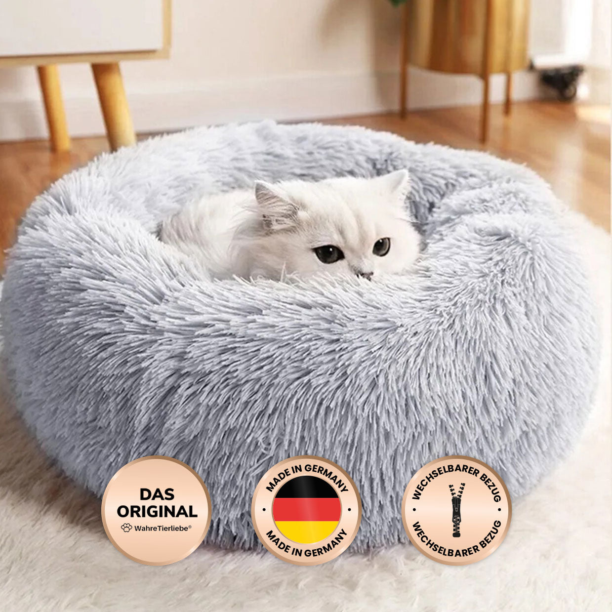 Katzenbett Fluffy Plus mit Bezug – Wahre Tierliebe